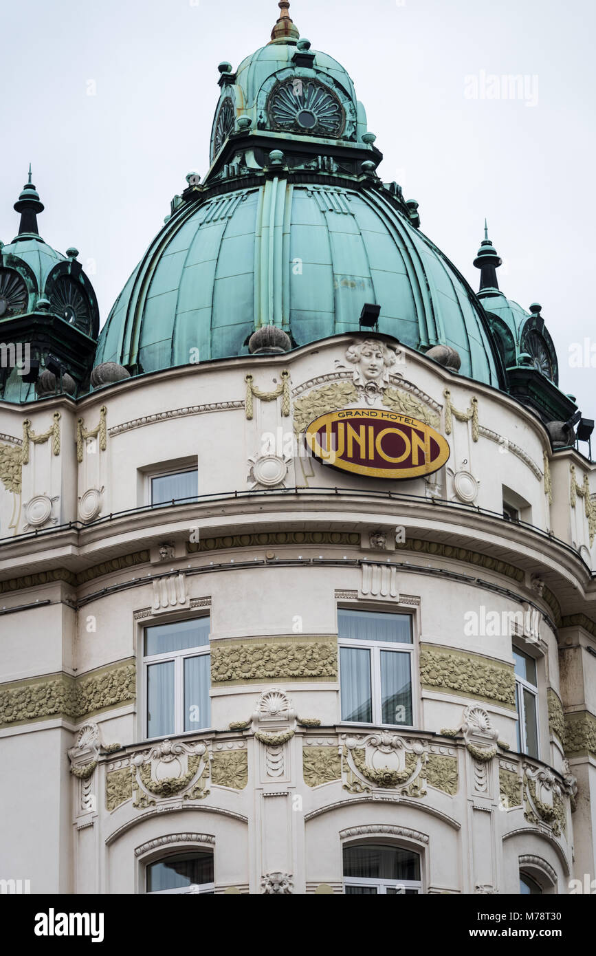 Union Hotel Facade, Ljubljana, Slovenia Stock Photo - Alamy