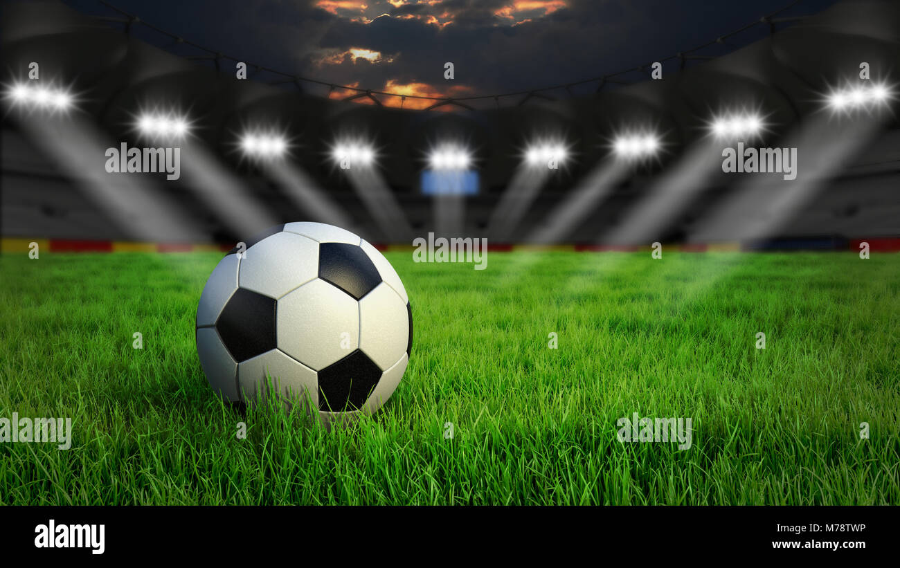 Soccer football ball stadium 3d hi-res stock photography and images - Alamy