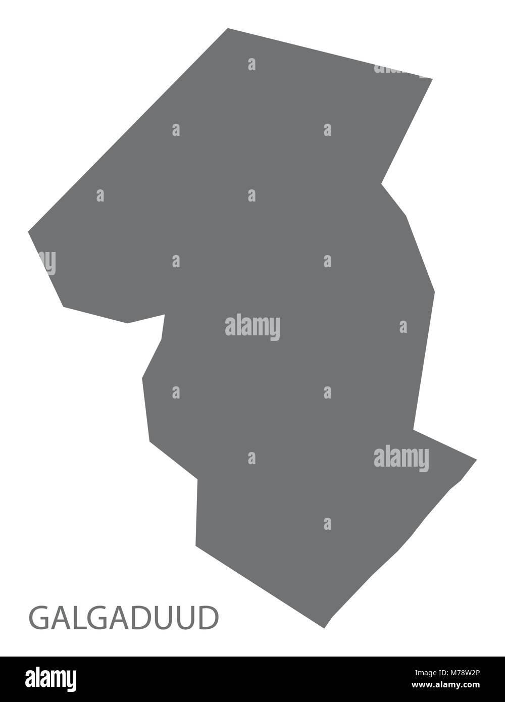 Galgaduud map of Somalia grey illustration shape Stock Vector Image ...