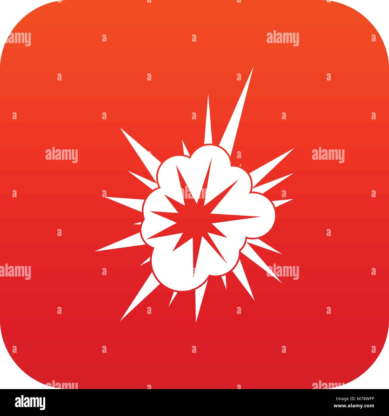 Nucleate explosion icon digital red Stock Vector Image & Art - Alamy