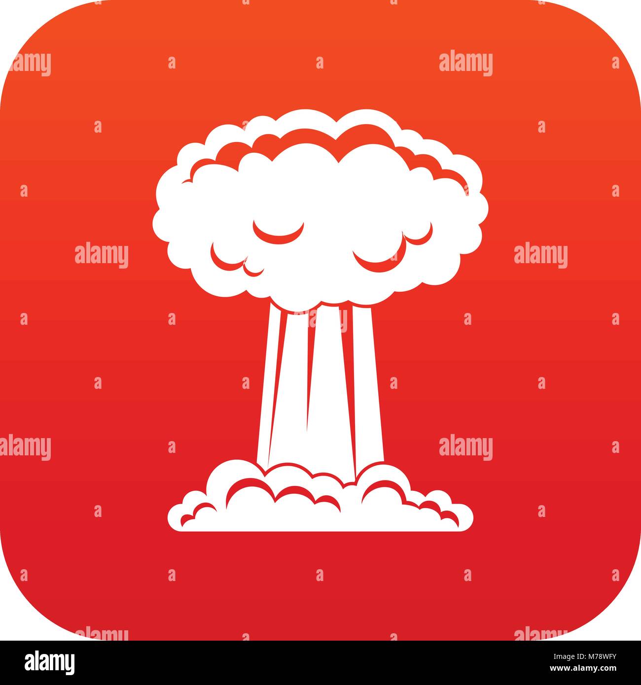 Mushroom cloud icon digital red Stock Vector Image & Art - Alamy