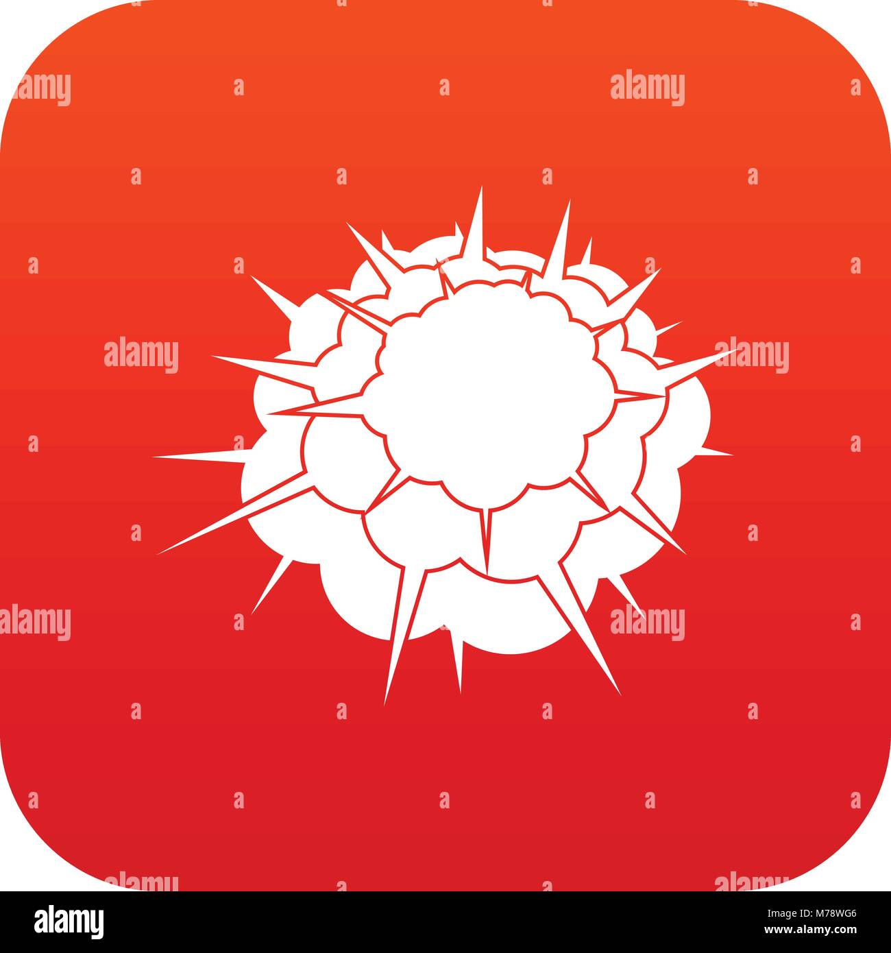 Atomic explosion icon digital red Stock Vector Image & Art - Alamy