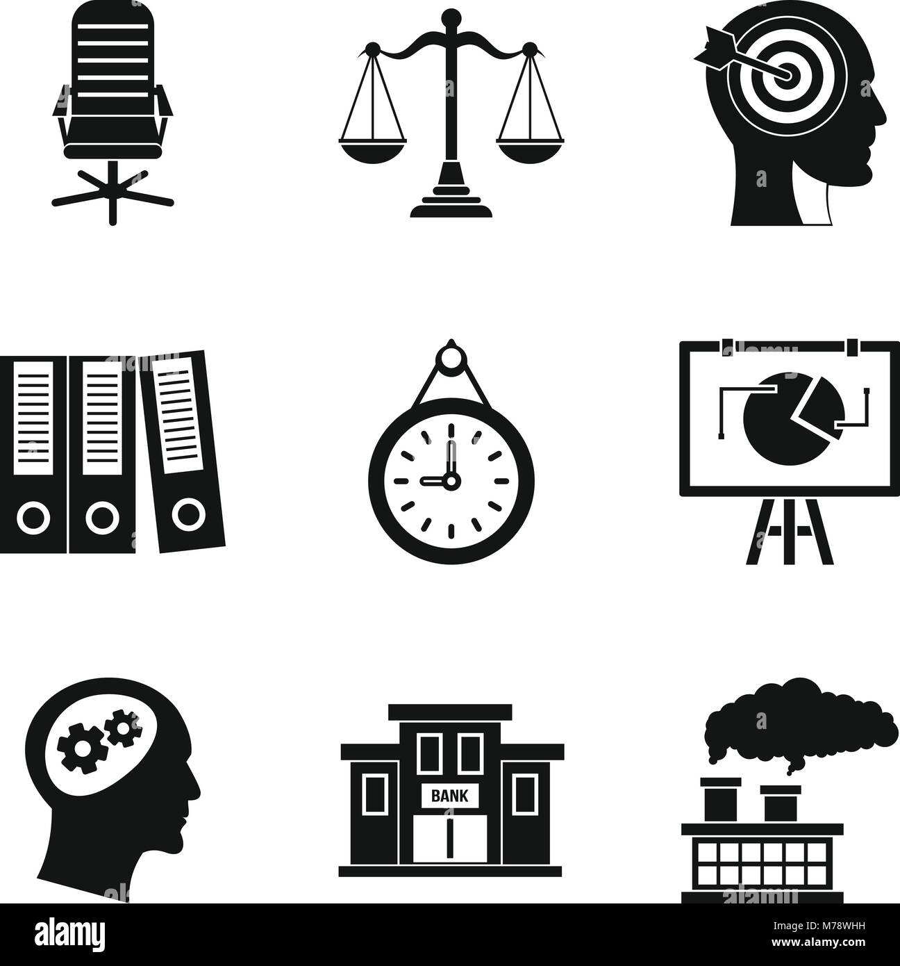 Thought icons set, outline style Stock Vector Image & Art - Alamy