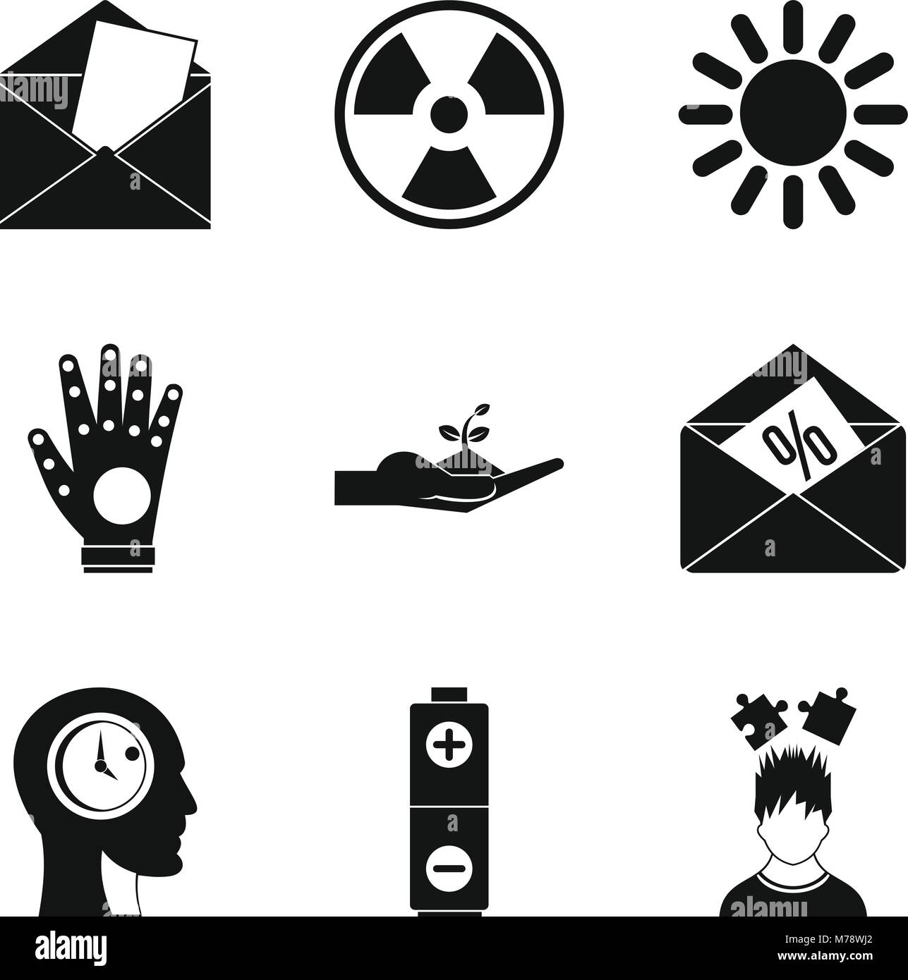 Plan icons set, outline style Stock Vector Image & Art - Alamy