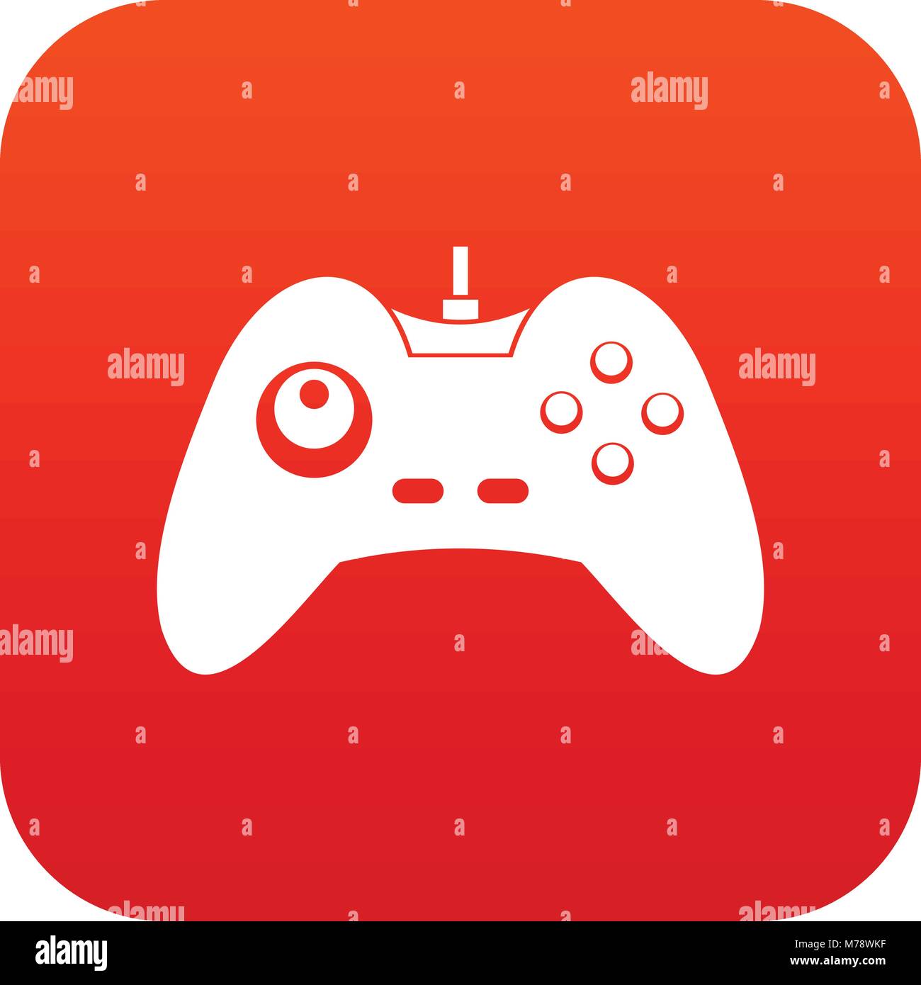 One joystick icon digital red Stock Vector Image & Art - Alamy
