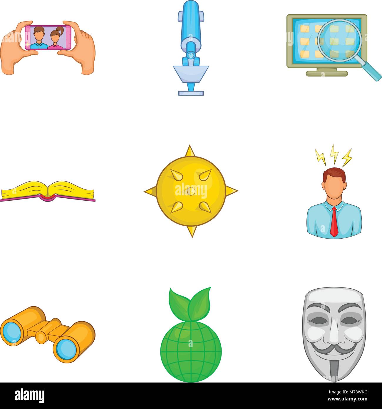 Stance icons set, cartoon style Stock Vector Image & Art - Alamy