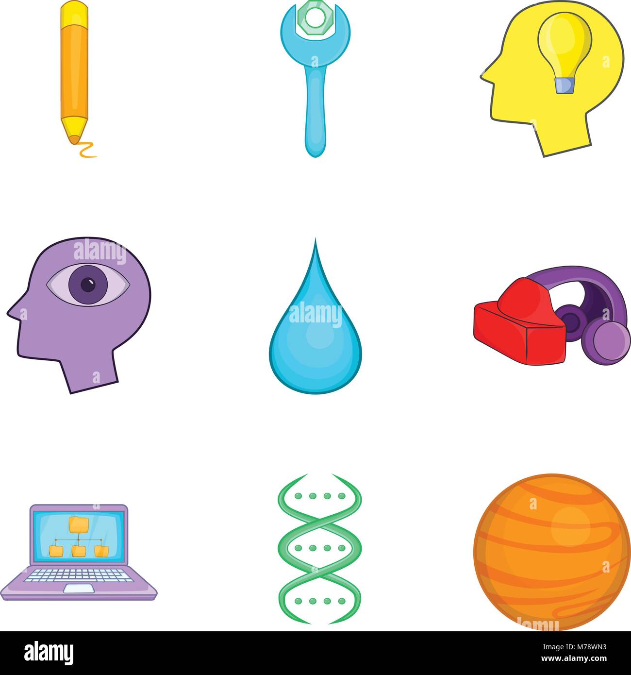 Scheme icons set, cartoon style Stock Vector Image & Art - Alamy