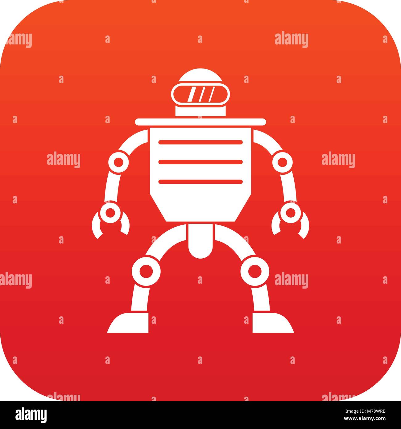 Humanoid robot icon digital red Stock Vector Image & Art - Alamy