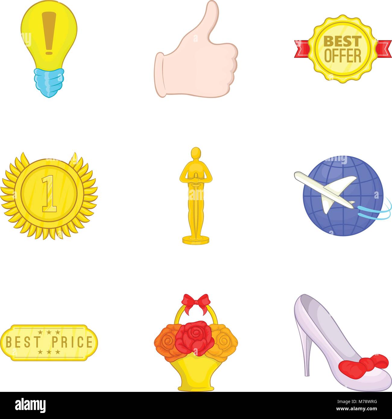 Prevailing party icons set, cartoon style Stock Vector Image & Art - Alamy