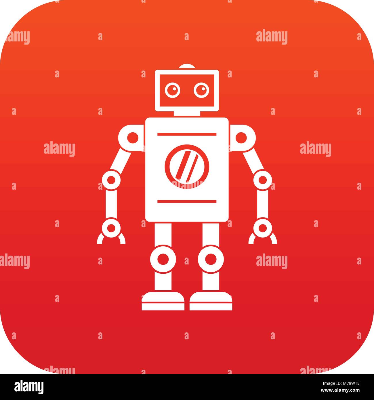 Retro robot icon digital red Stock Vector Image & Art - Alamy
