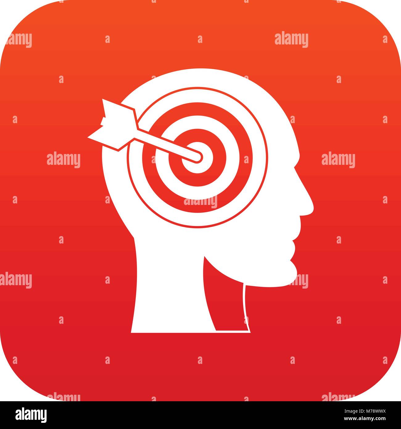 Target in human head icon digital red Stock Vector Image & Art - Alamy