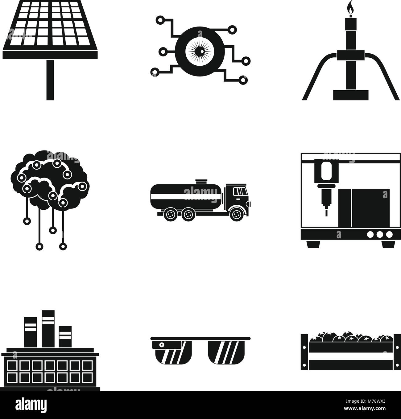 Effort icons set, simple style Stock Vector Image & Art - Alamy