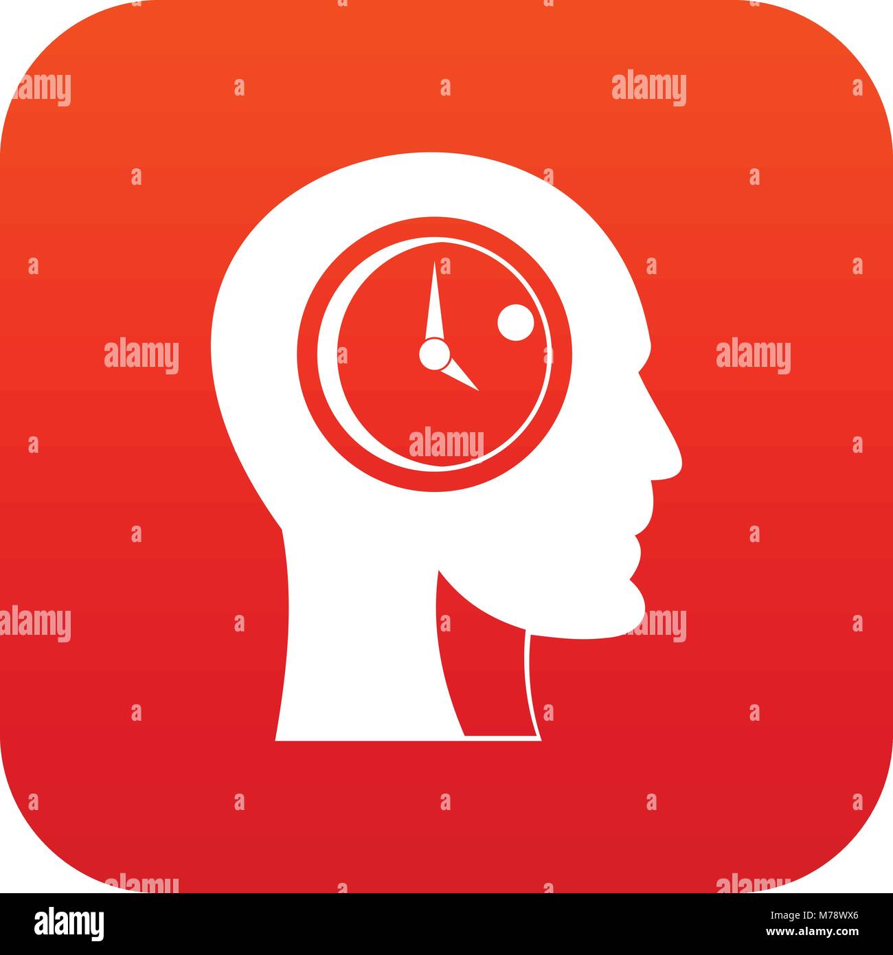 Time management icon digital red Stock Vector Image & Art - Alamy