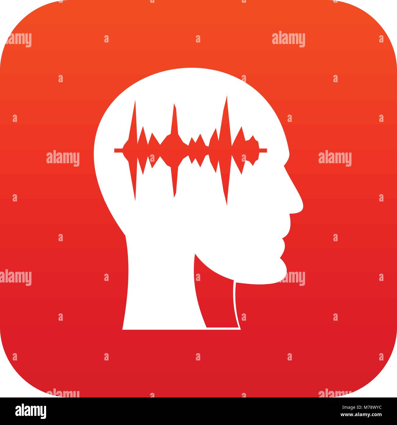 Sound wave icon digital red Stock Vector Image & Art - Alamy