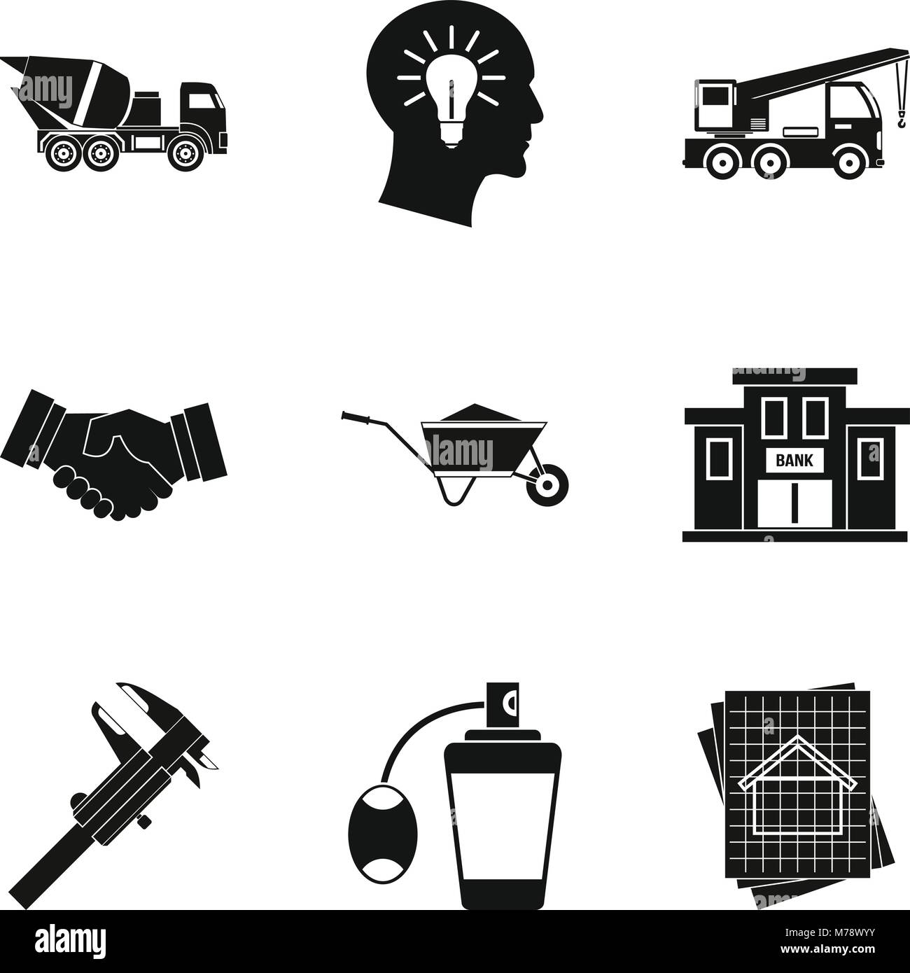 Workforce icons set, simple style Stock Vector Image & Art - Alamy