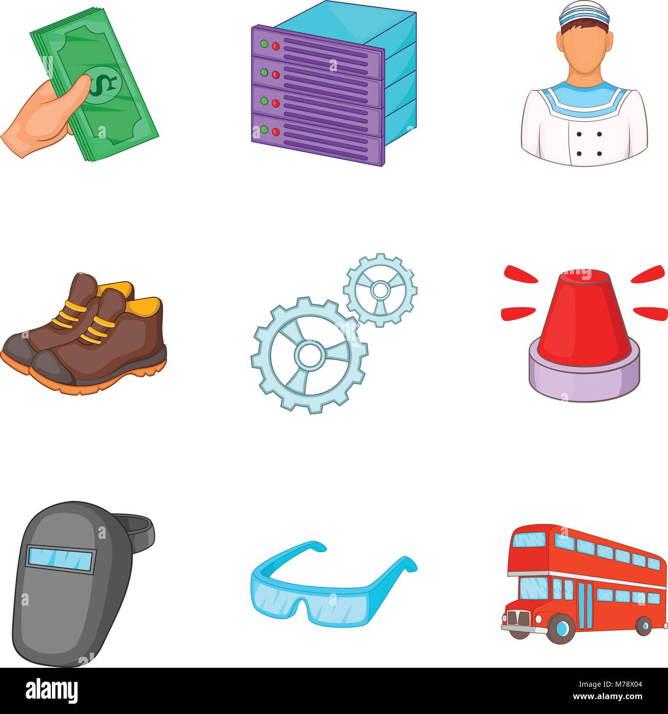 Labour icons set, cartoon style Stock Vector Image & Art - Alamy