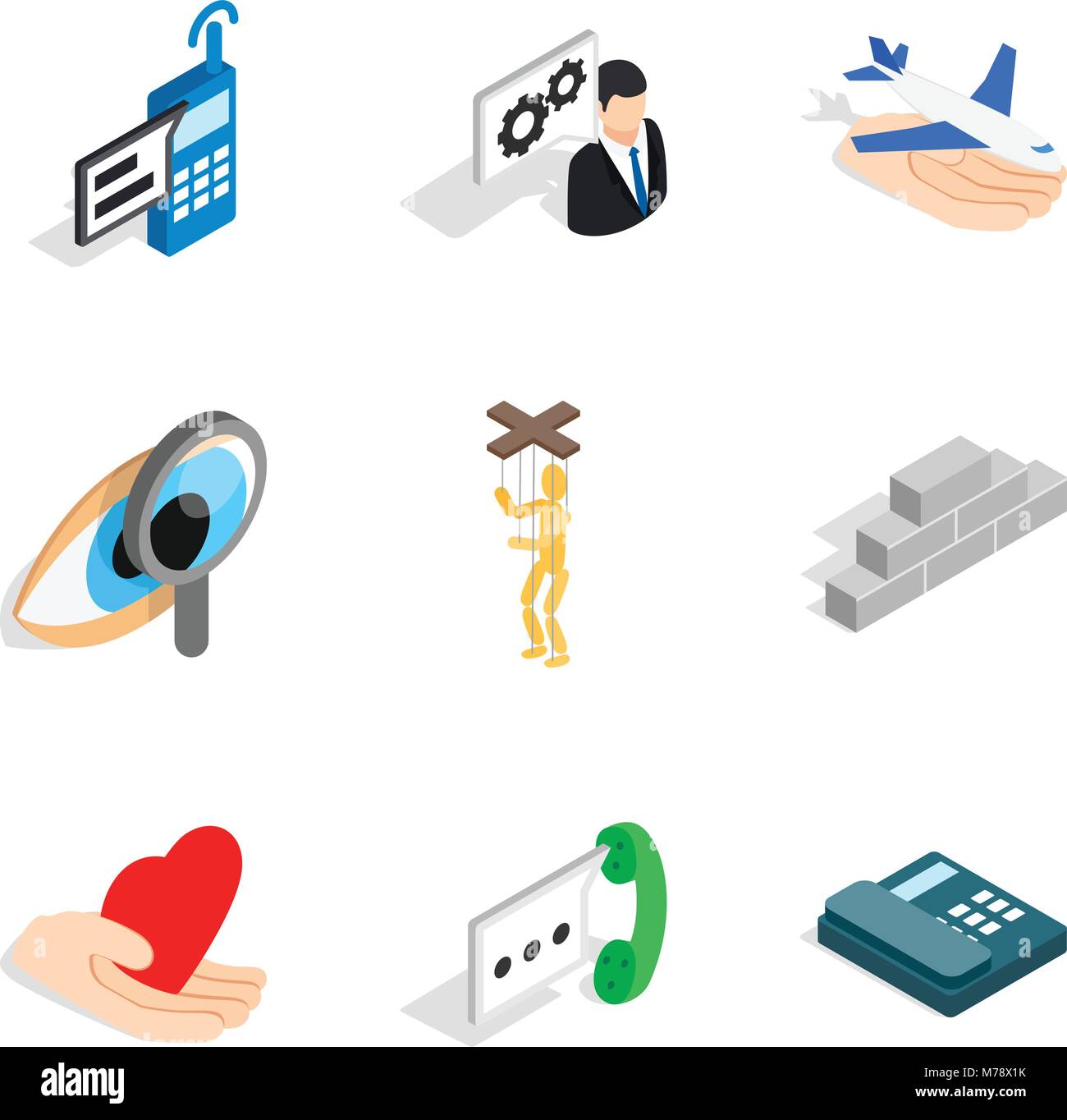 Stress conditions icons set, isometric style Stock Vector Image & Art ...