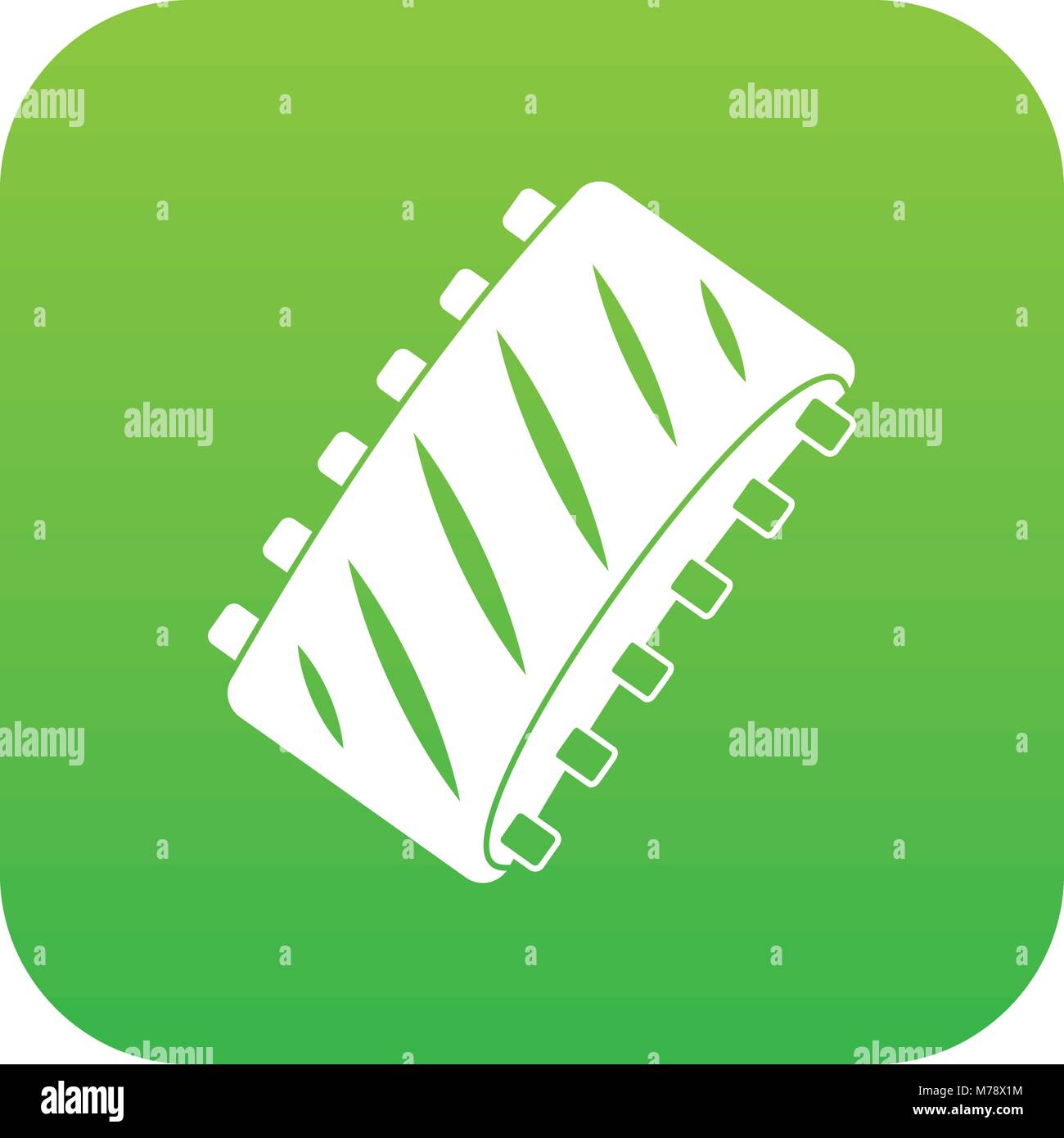 Pork rib meat icon digital green Stock Vector Image & Art - Alamy