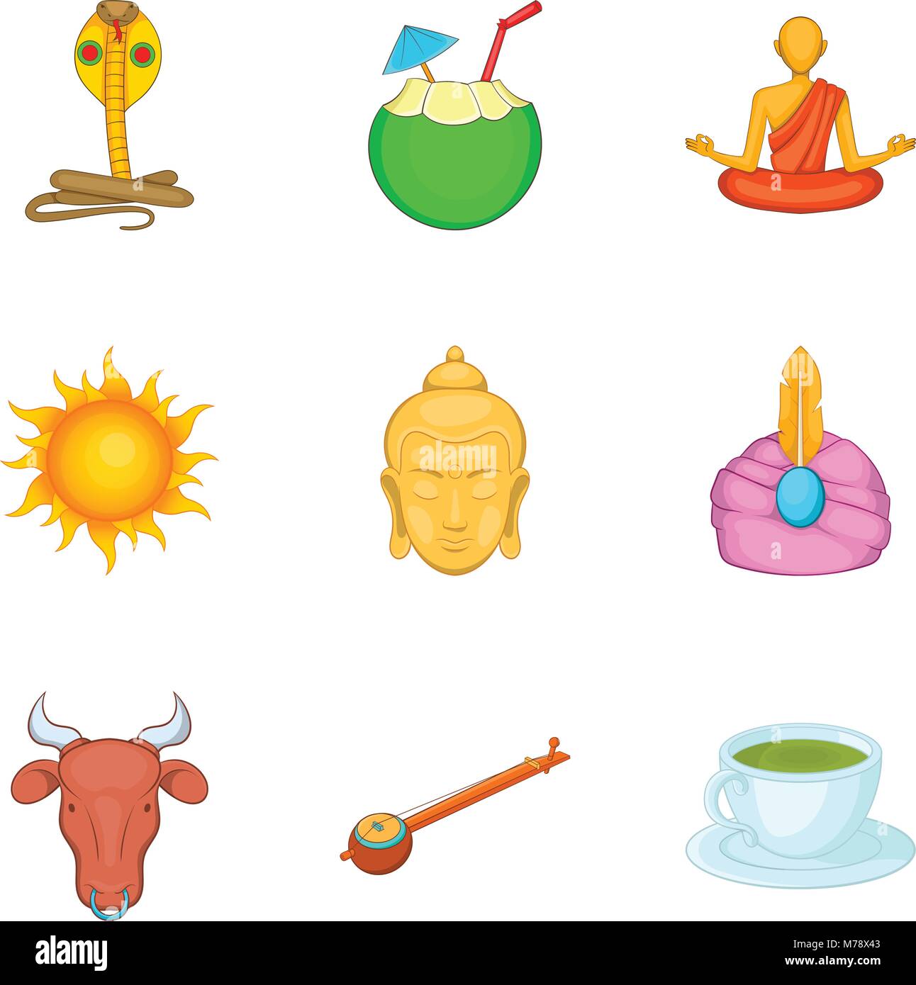 Ponder icons set, cartoon style Stock Vector Image & Art - Alamy