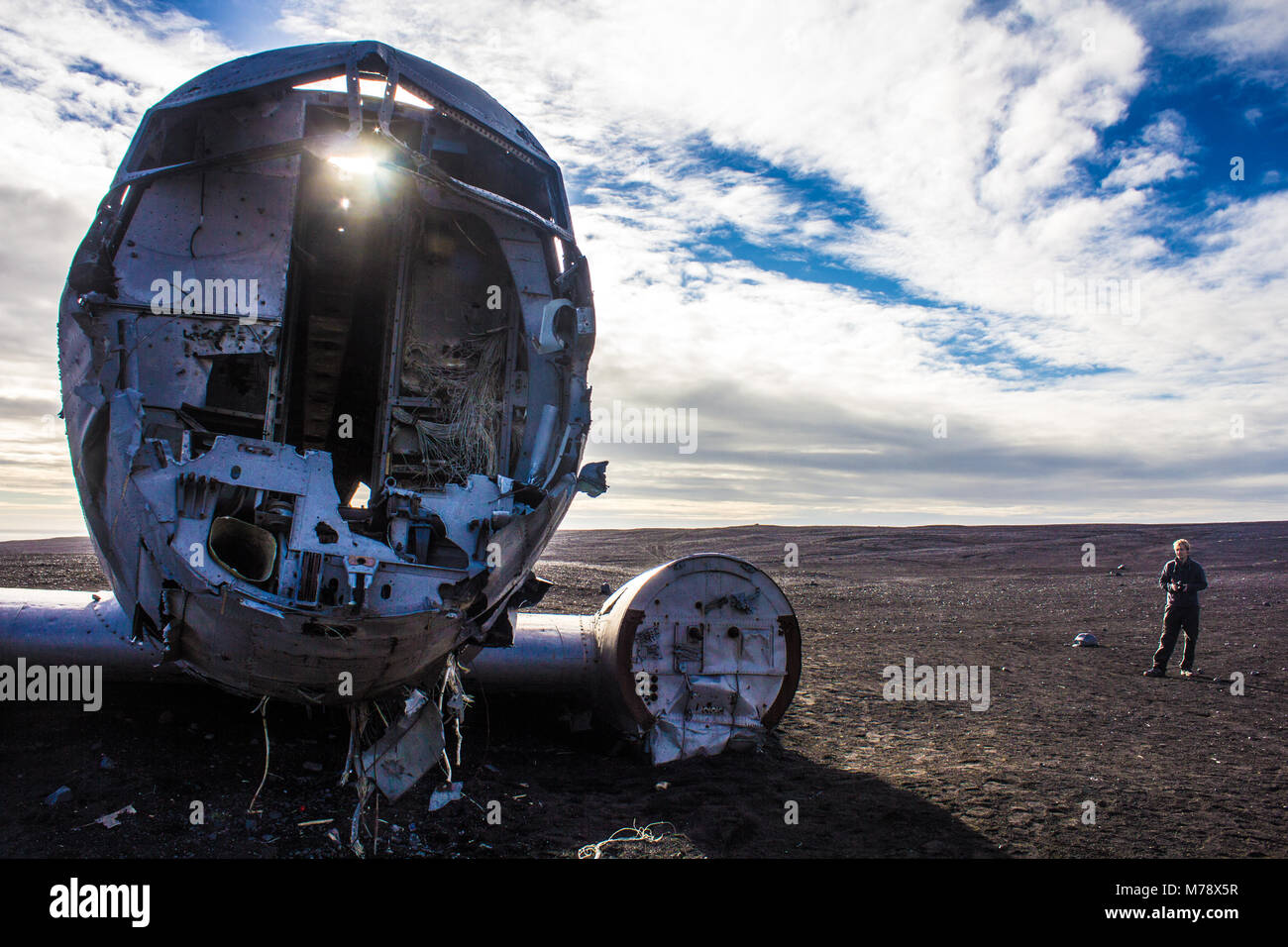 crashed United States Navy Douglas Super DC-3 plane on Sólheimasandur ...