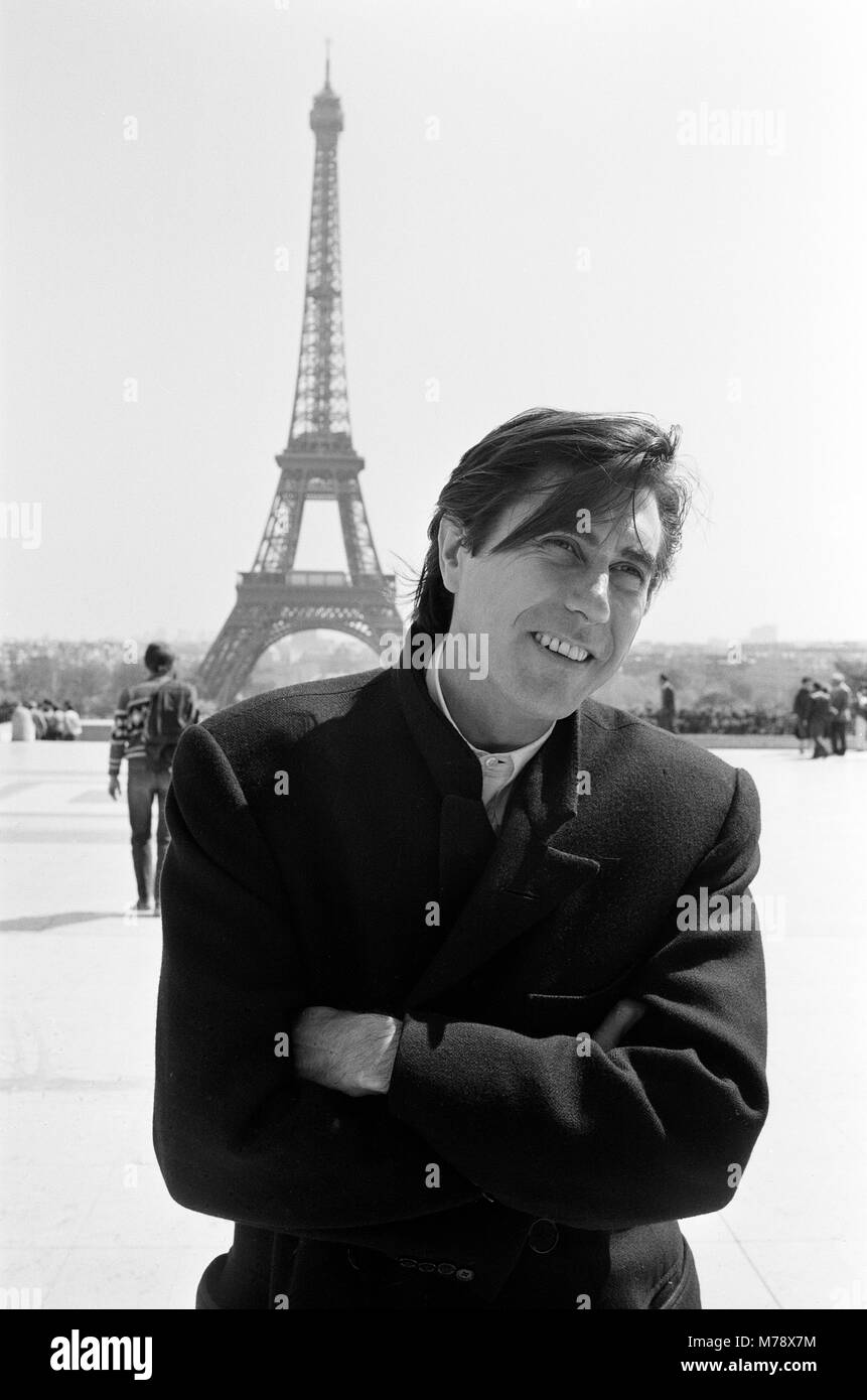 Pop star Bryan Ferry pictured in Paris where he is putting the ...