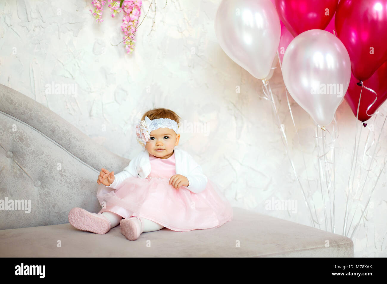 Portrait of a beautiful little baby Stock Photo - Alamy