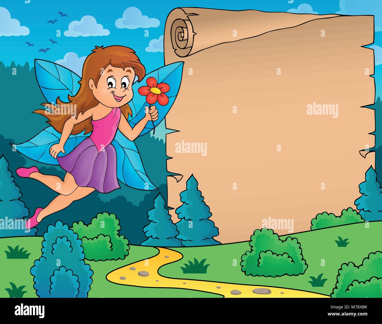 Fairy and parchment theme 1 - eps10 vector illustration Stock Vector Image & Art - Alamy