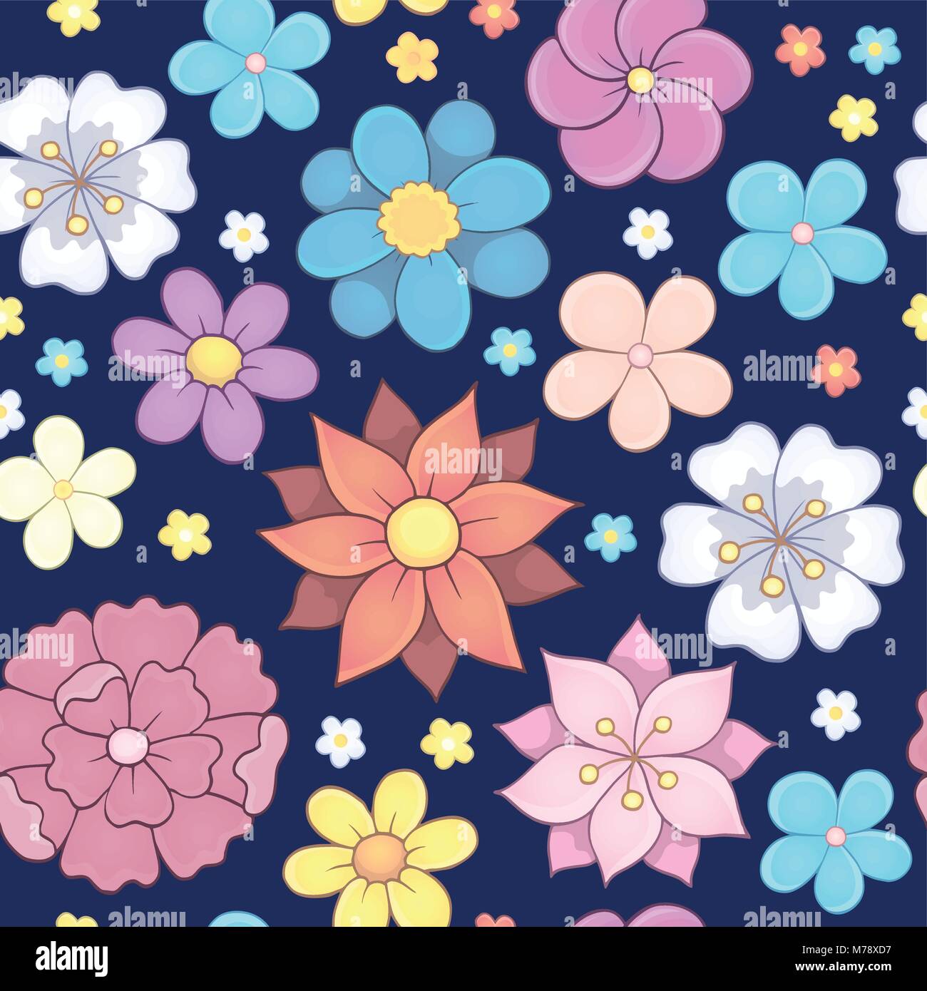 Seamless background flower theme 6 - eps10 vector illustration Stock ...