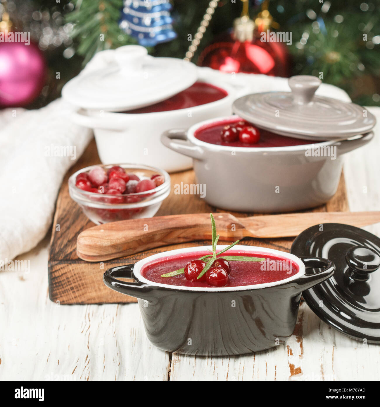 Fresh homemade chicken liver pate (rabbit, goose) with cranberry sauce ...