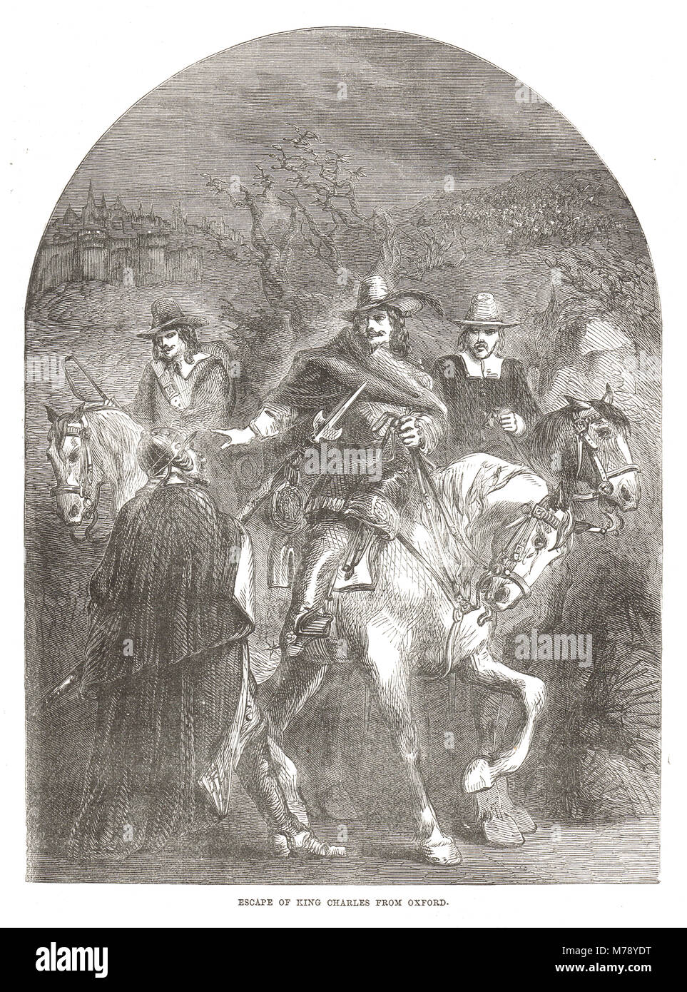 King Charles I escaping from Oxford, 27 April 1646 during the Siege of ...