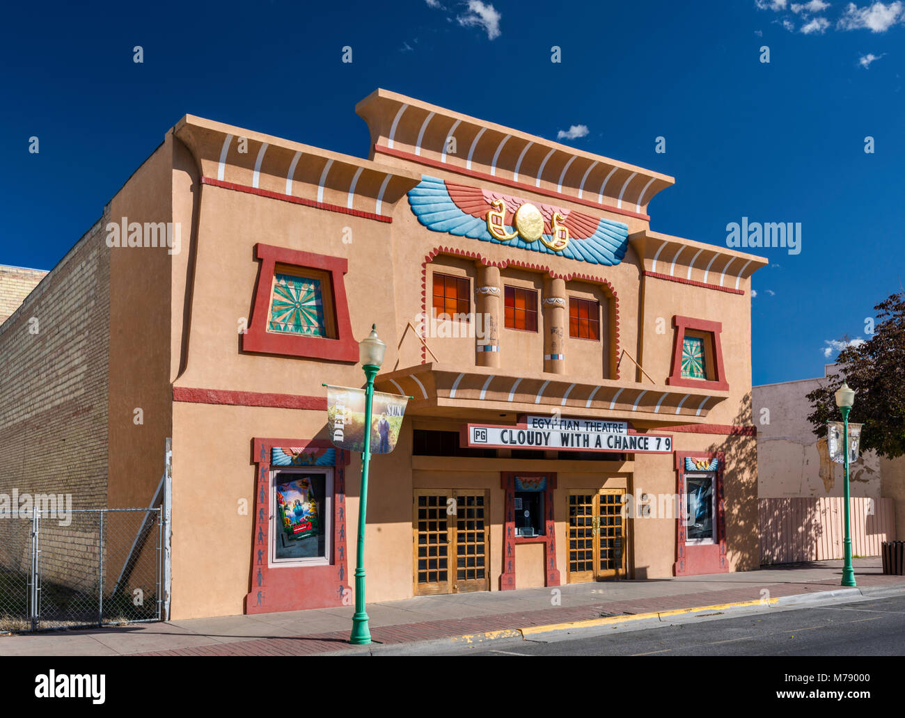 Egyptian Theatre cinema at Main Street in Delta, Colorado, USA Stock ...