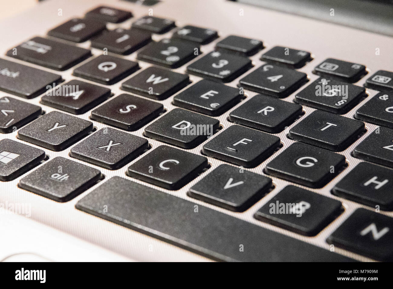 Keyboard Laptop isolated PC Office Stock Photo - Alamy
