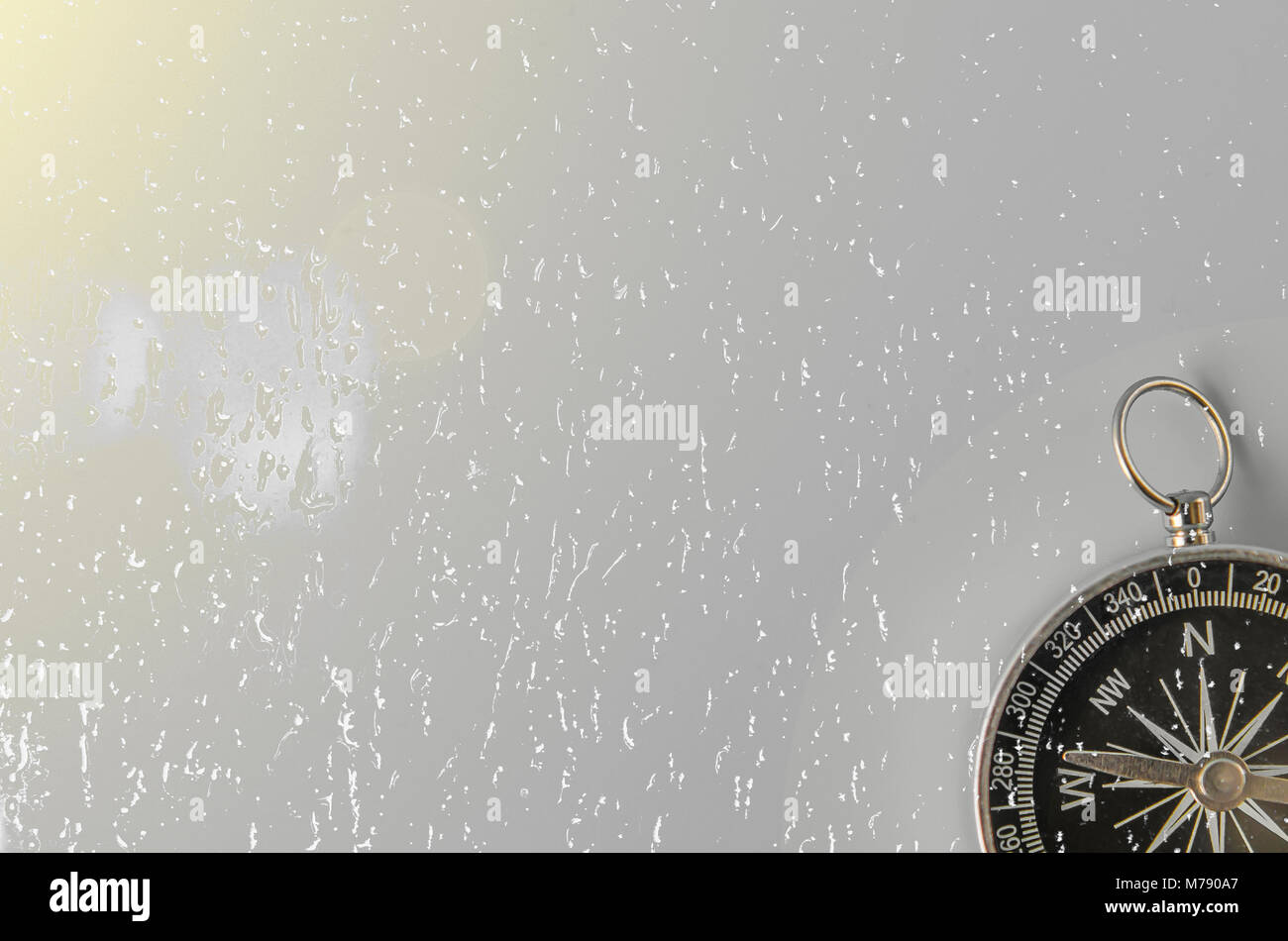 compass on gray background concept - direction motion top view Stock ...