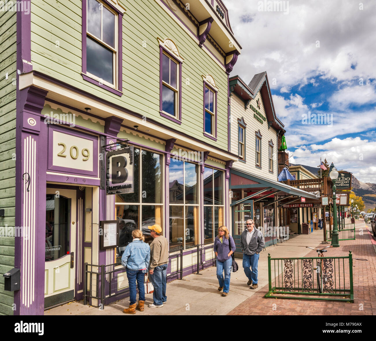 Shops at Elk Avenue in Crested Butte, Colorado, USA Stock Photo - Alamy