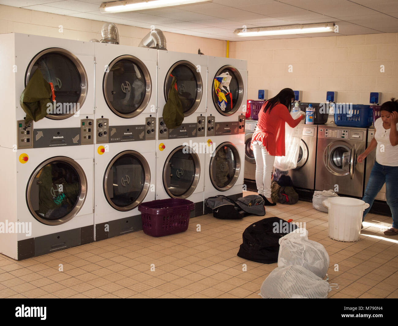 Commercial Laundry Systems Stock Photo - Alamy