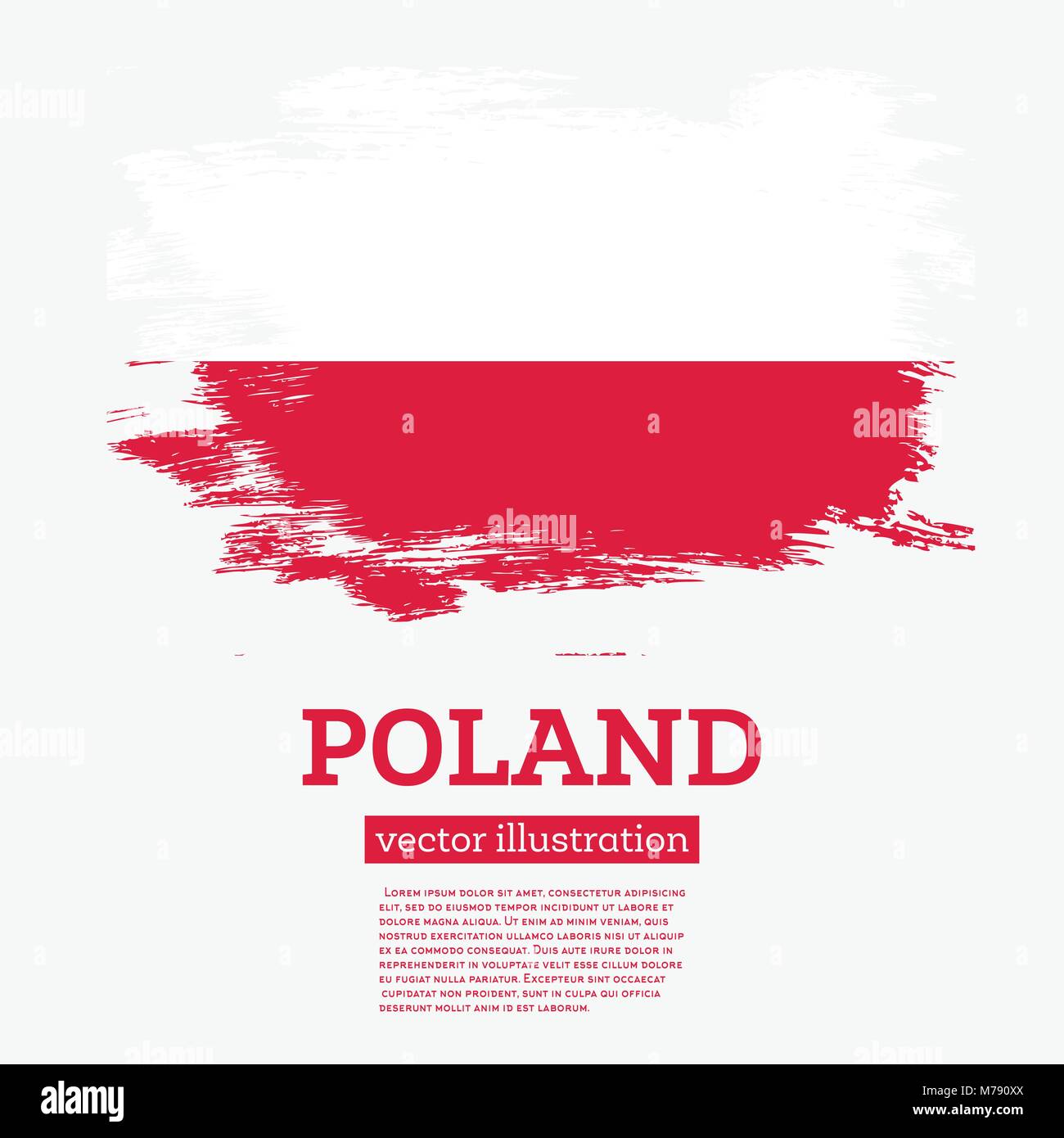 Poland brush flag hi-res stock photography and images - Alamy