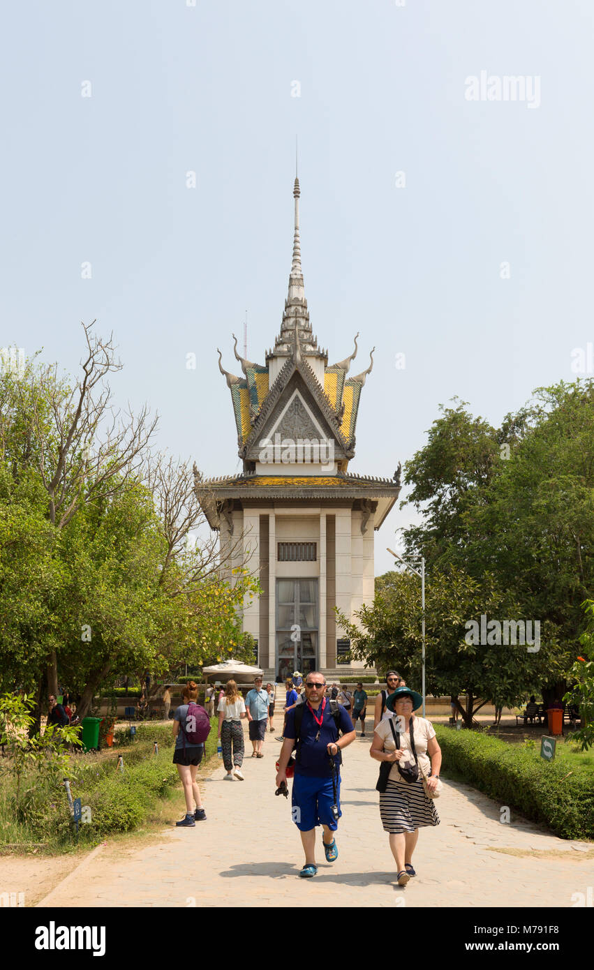 Cambodia Killing Fields memorial monument building at Choeung Ek ...