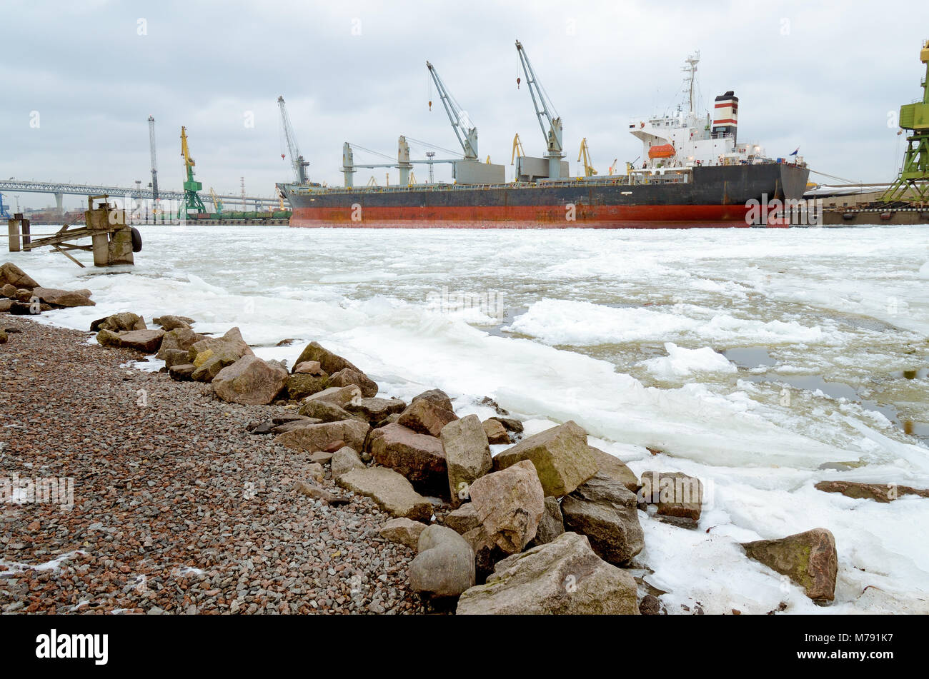 The natural landscape at the cargo port.The natural landscape at the ...