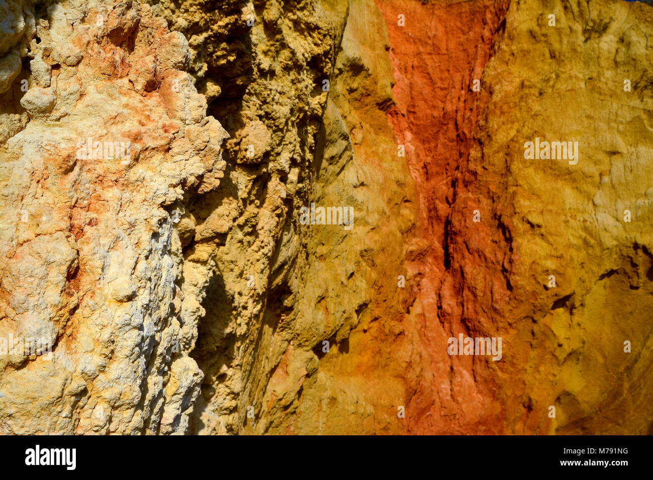 Colored rock in Portimao beach (Portugal Stock Photo - Alamy