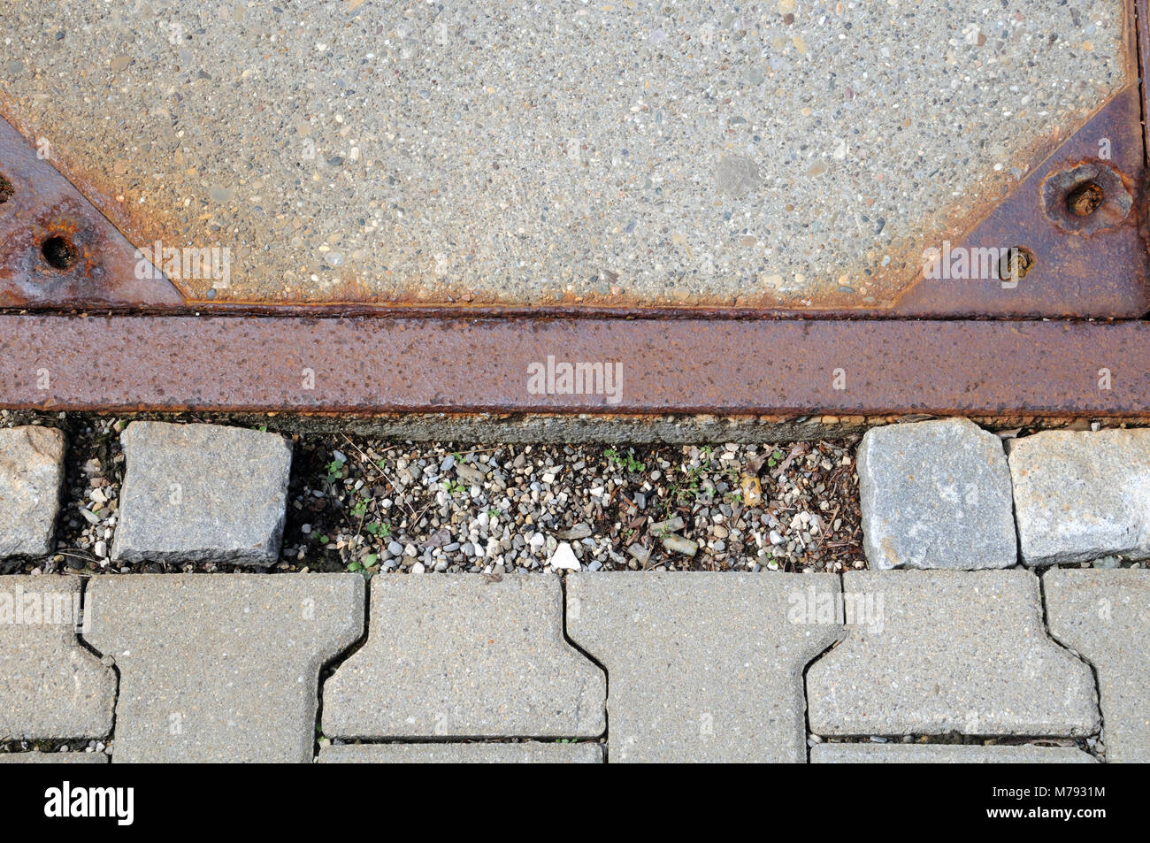 missing sett stones in pavement Stock Photo - Alamy