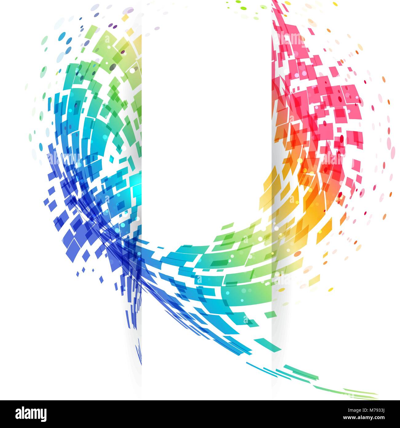 Abstract background with movement geometric elements, colorful ...