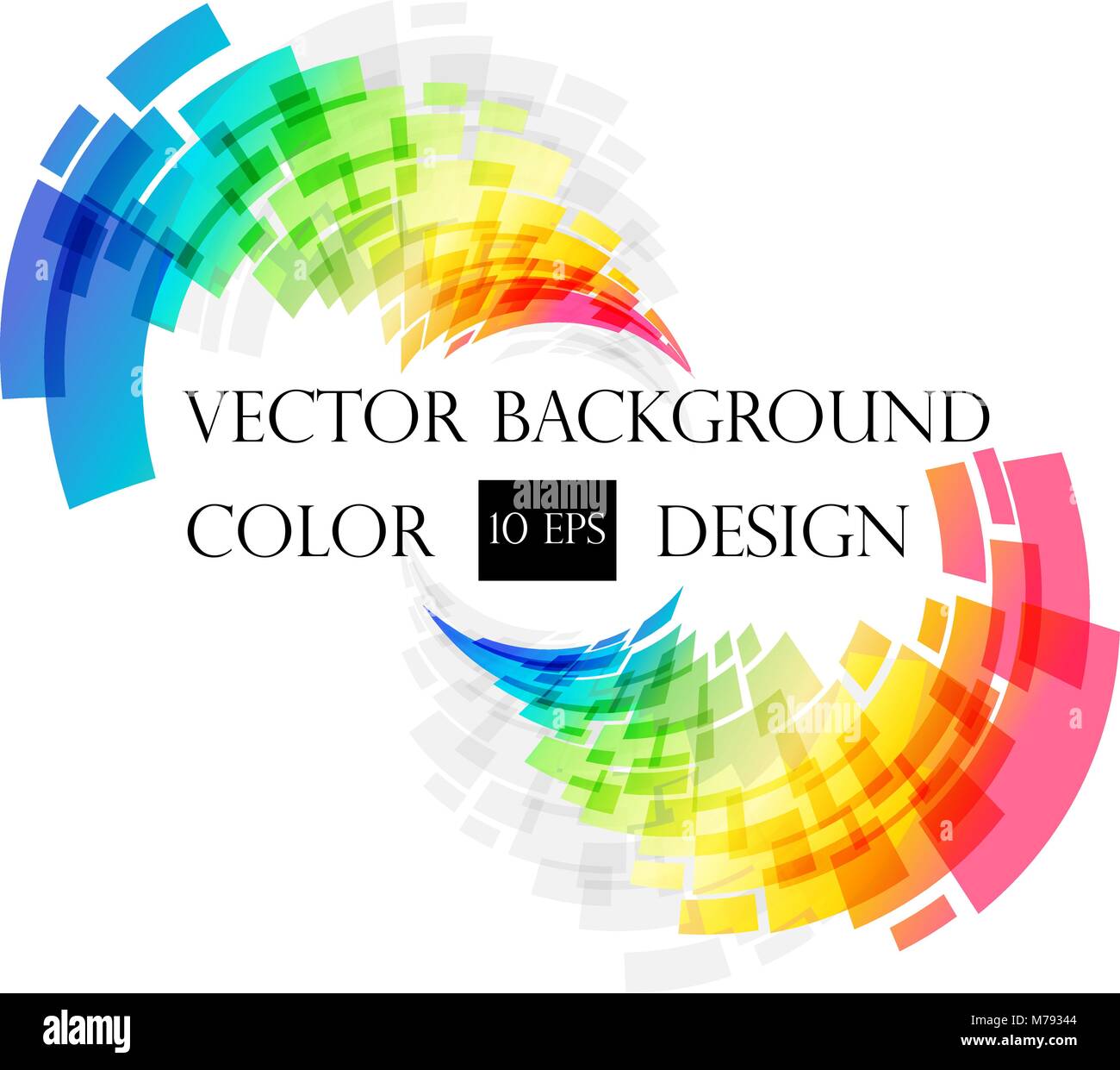 Colored abstract techno frame on white background Stock Vector Image ...