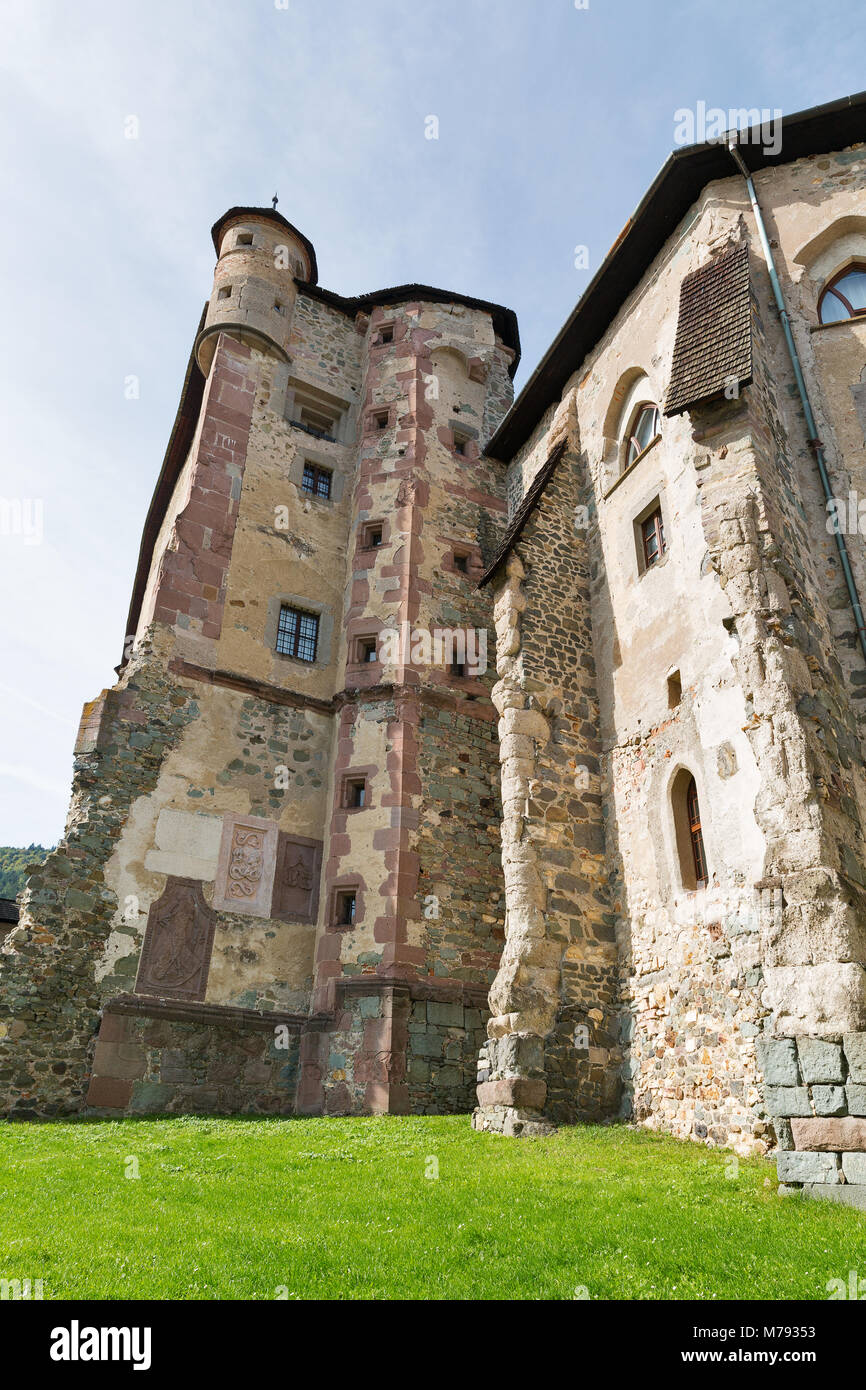 Old medieval Castle courtyard in Banska Stiavnica, Slovakia. UNESCO ...