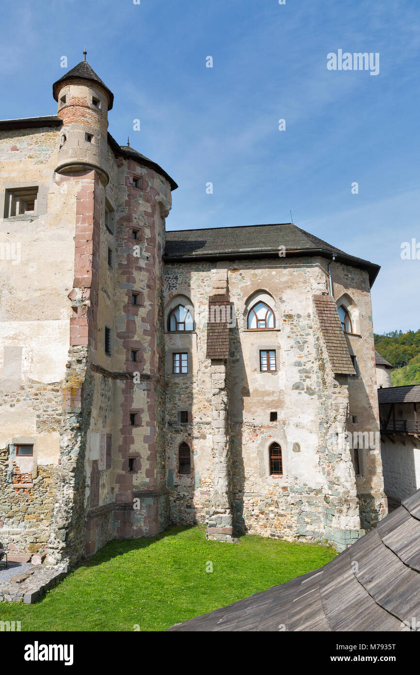Old medieval Castle courtyard in Banska Stiavnica, Slovakia. UNESCO ...