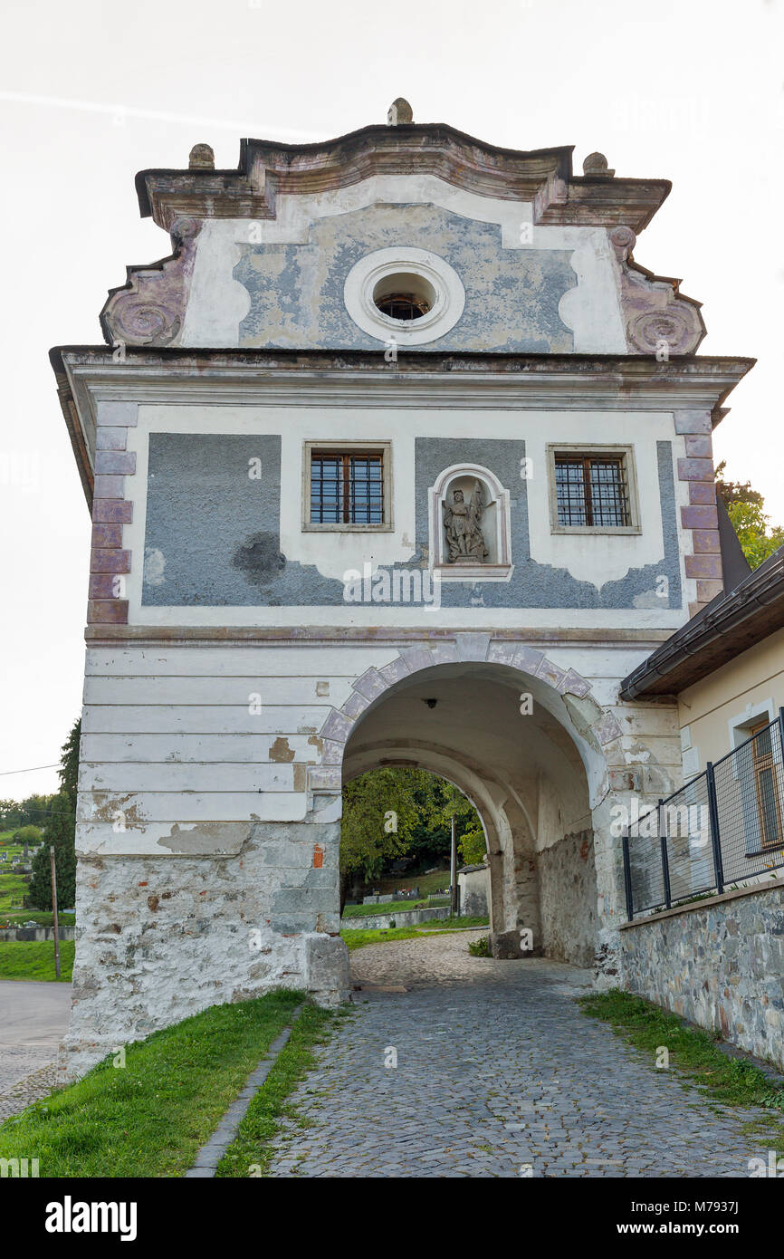 Medieval Piarg Gate in Banska Stiavnica, Slovakia. UNESCO World ...