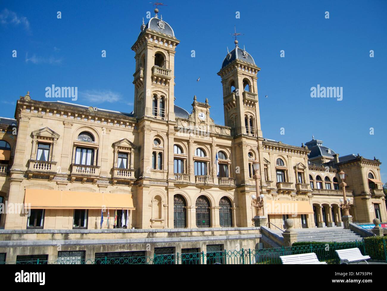 Historic Castle in San Sebastian, Spain Stock Photo - Alamy
