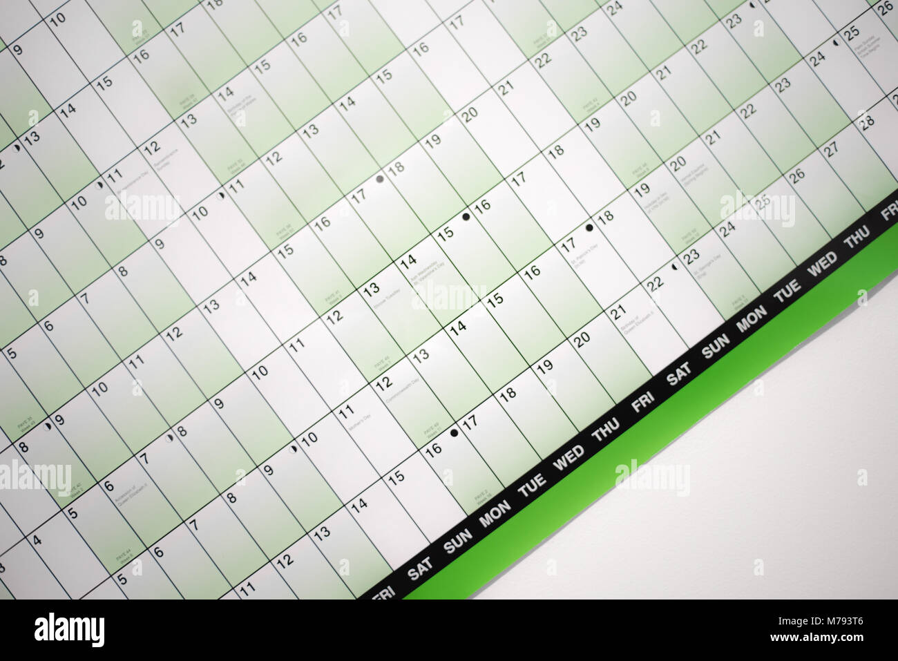 Yearly wall calendar hi-res stock photography and images - Alamy