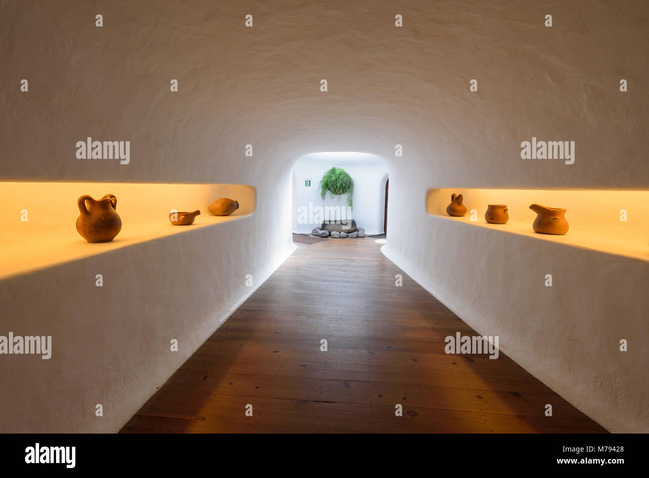 Lanzarote, Spain - February 12, 2018: Interior famous landmark Mirador ...