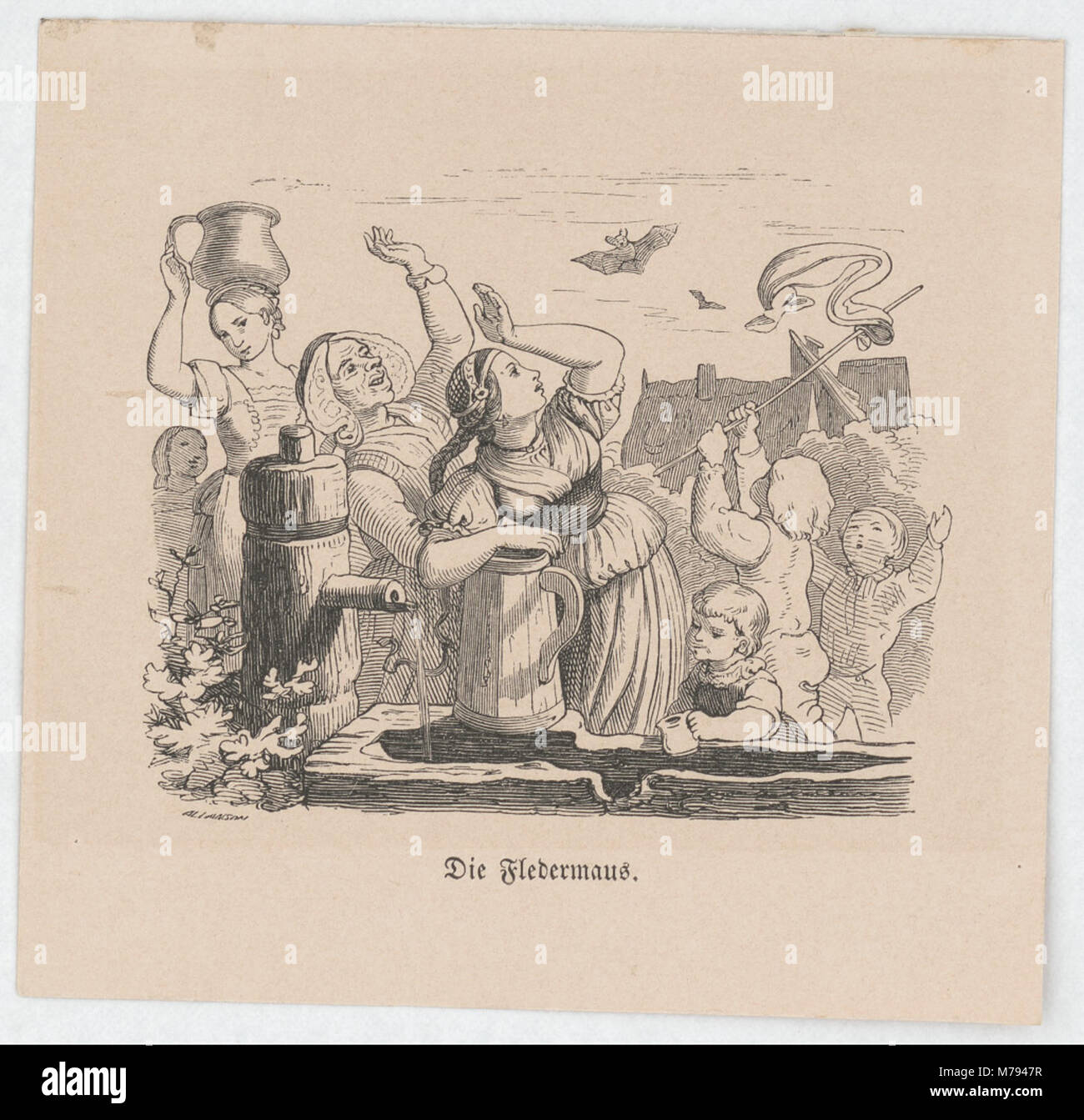 A scene from the operetta 'Die Fledermaus', featuring a character ...