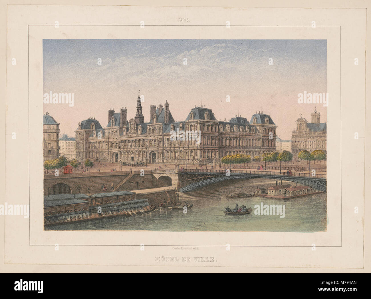 The Hôtel de Ville (City Hall) of Paris, beautifully illustrated by ...